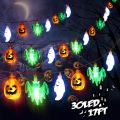 ZNGCEM Battery Operated Halloween String Lights 30 LED 20 Feet Pumpkin ...