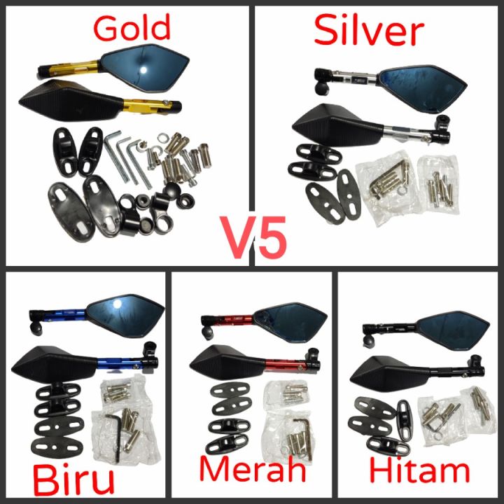 Spion tomok V5 variasi motor aerox nmax ninja r rr cbr 150 250 r250 r15 ...