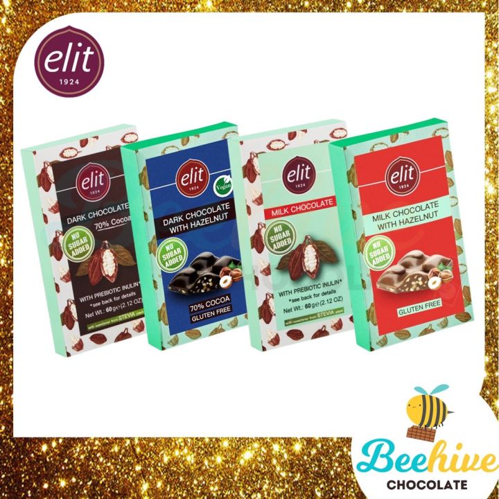 Elit No Sugar Added Chocolate Bar 60g | Lazada
