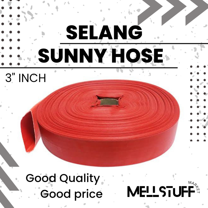Selang Sunny Hose 3" Inch 1 Roll (100 Meter) 3 Bar Selang Buang Irigasi ...