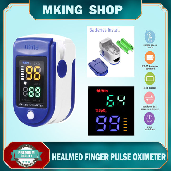 LK 87 Fingertip Pulse Oximeter OLED Digital Display Blood Oxygen ...