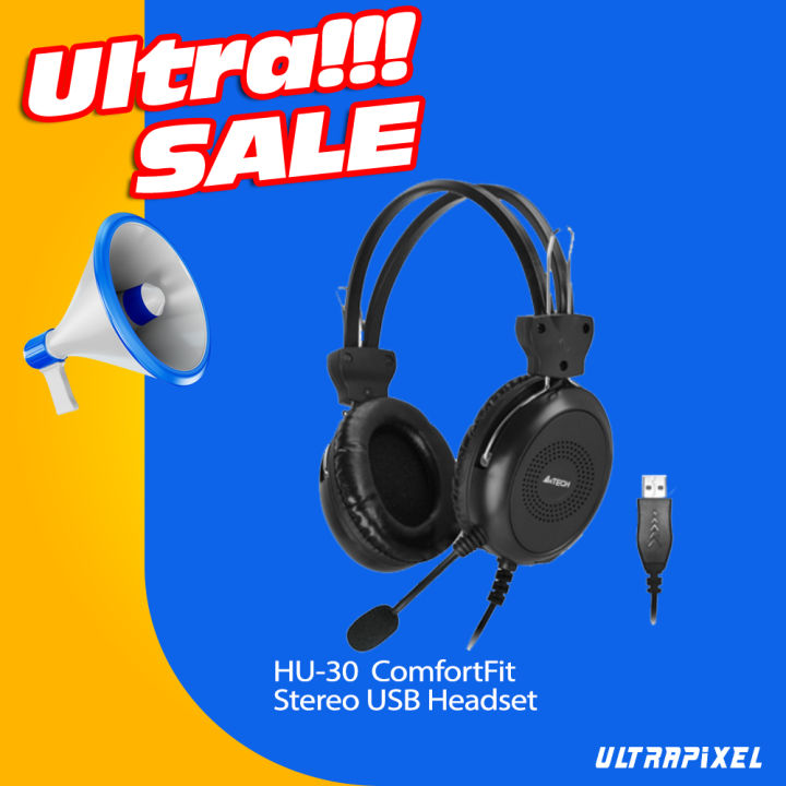 A4TECH HU-30 ComfortFit Stereo USB Headset | Lazada PH