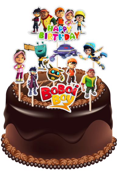 Boboiboy Cake Topper Laminated | Lazada