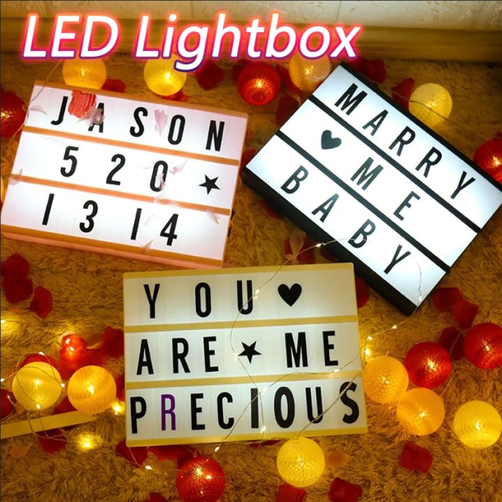 led Lightbox Led Box Alphabet Light Message Box DIY Light Box Letters ...