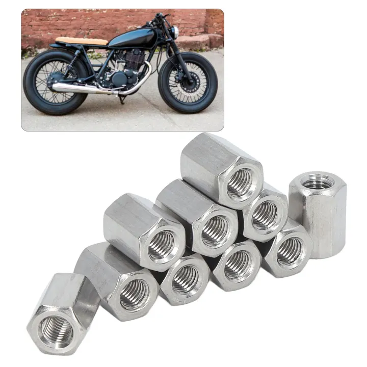 Long Rod Coupling Nuts 10PCS Hex Coupling Nut Easy To Install for Bolts ...