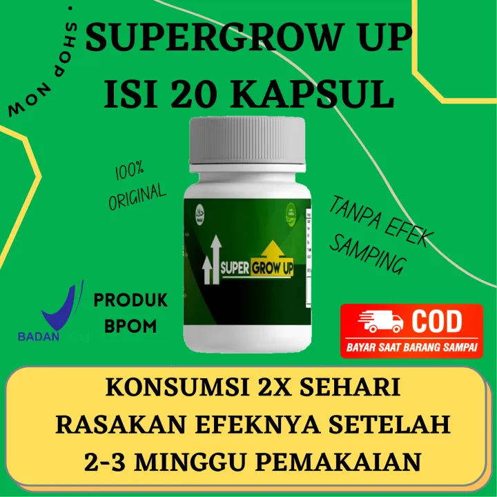SUPER GROW UP / Super grow up peninggi badan / Obat isi 20 kapsul ...