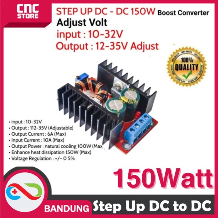 150W DC STEP UP BOOST CONVERTER 6A 10-32V TO 12-35V MODULE | Lazada ...