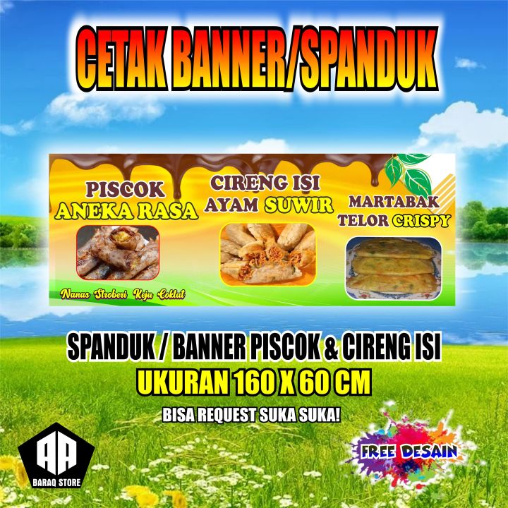 Cetak Banner Cetak Spanduk PISCOK & CIRENG ISI Ukuran 160X60 BISA ...