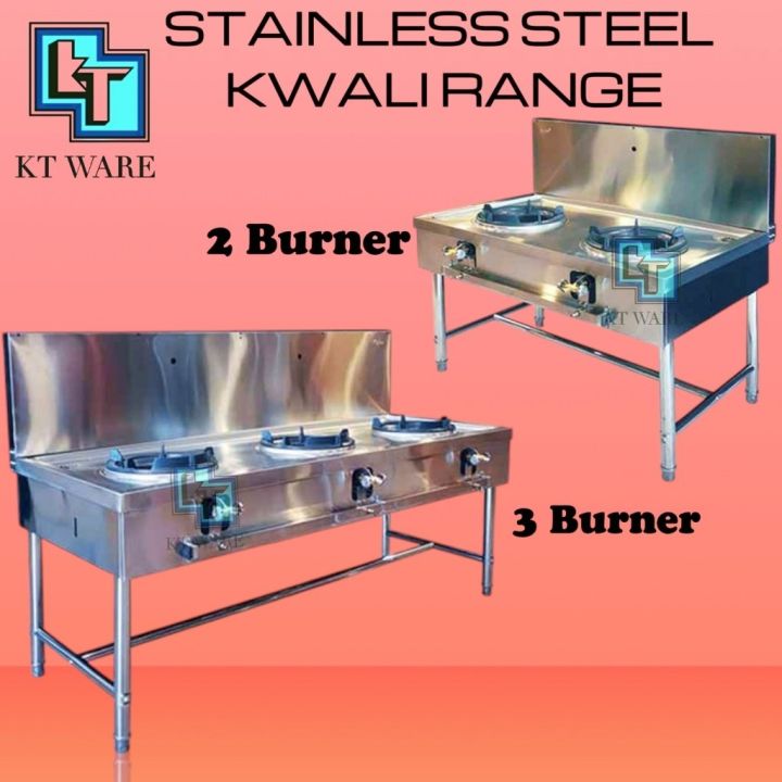 KT WARE Stainless Steel 2 Burner Kwali Range / Dapur Gas 2 Tungku Stove / Dapur 2 Lubang / Dapur ...
