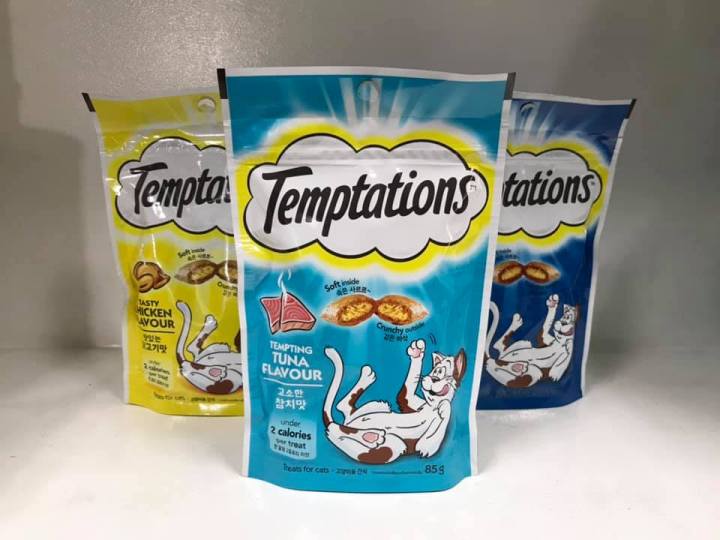 TEMPTATIONS Tasty Tuna Flavour Treats for Cats 85g | Lazada PH