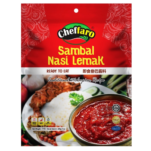 Cheffaro Sambal Nasi Lemak 200G ( 参巴酱料 ) | Lazada