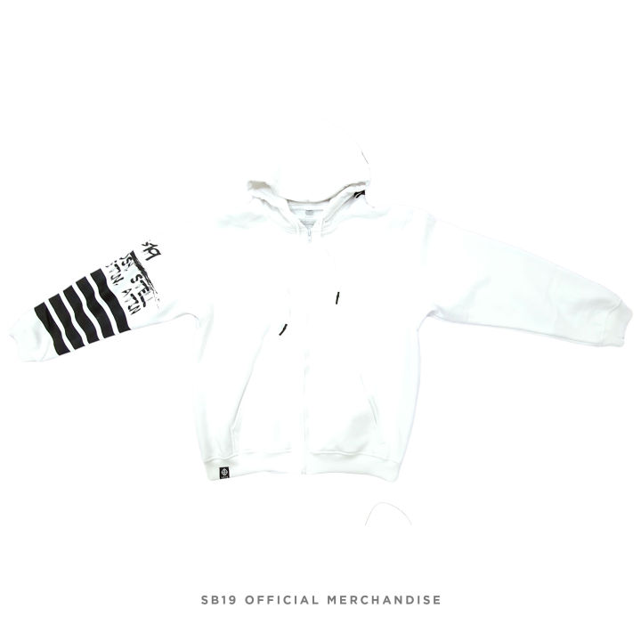 SB19 OFFICIAL DRIP ZIP ZIPPER HOODIE (WHITE) | Lazada PH
