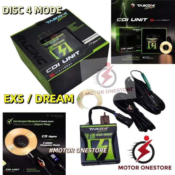 EX5 / DREAM CDI UNIT + DISC 4 MODE TAIKOM SUPER RACING DYNO CDI "MOTOR ...