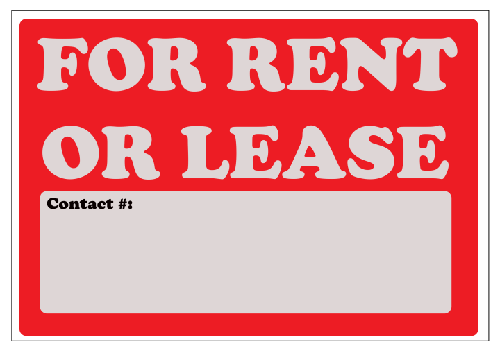 A4 laminated signage FOR RENT OR LEASE | Lazada PH