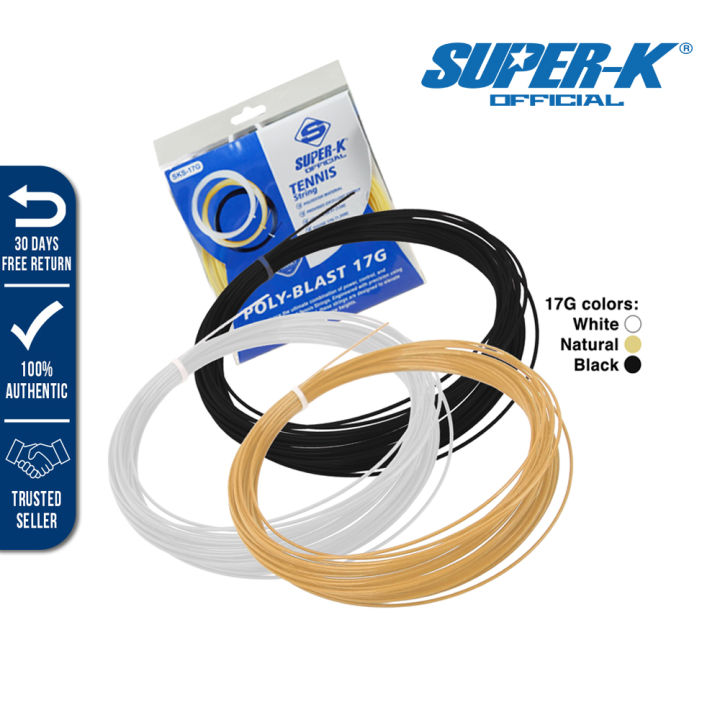 Super-K SKS-17G Tennis String Poly-Blast 17g x 1 pc | Lazada PH