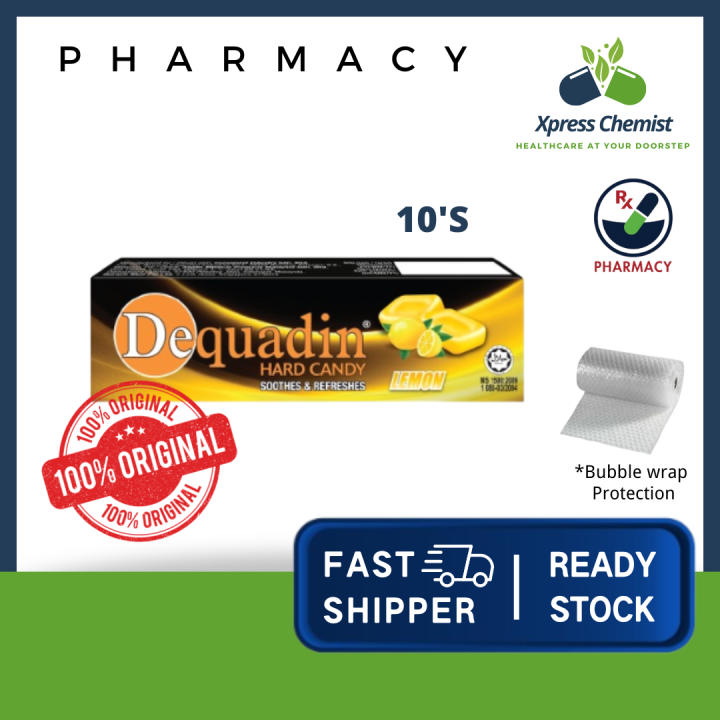 DEQUADIN LEMON HARD CANDY 38G 10'S (EXP 12/2025) | Lazada