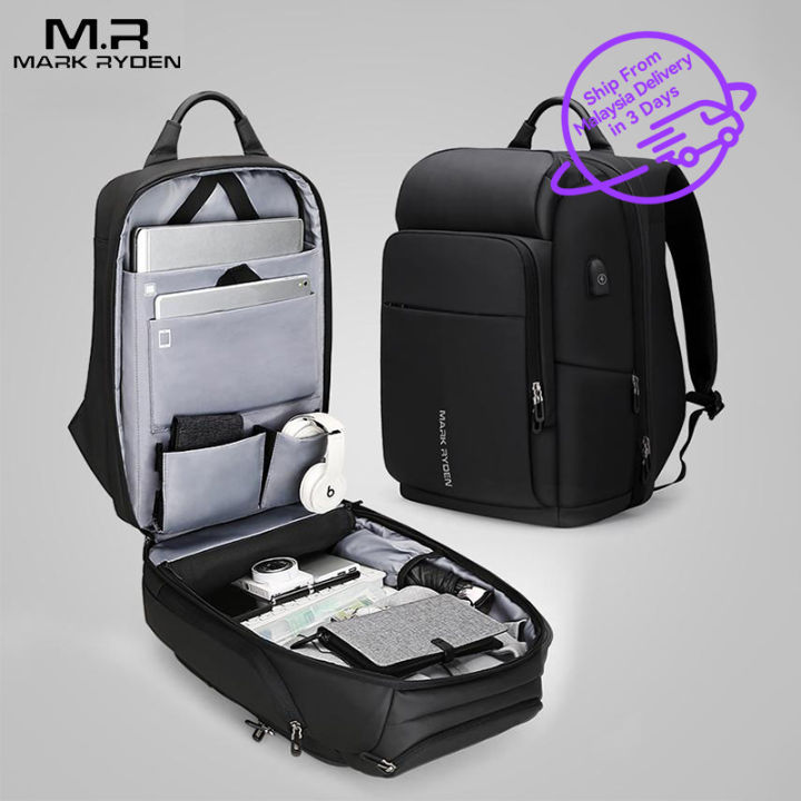 Mark Ryden 15 inch Laptop Backpack For Man Waterproof Functional Bag With USB Port Travel Male ...