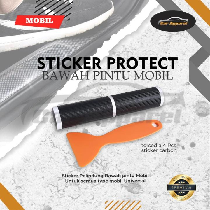 Sticker Protector Pintu Pelindung List Bawah Pintu Mobil Carbon ...