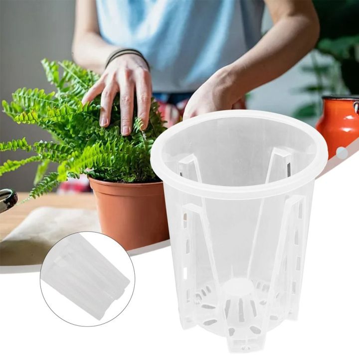 HUANG Plastic Root Control Transparent Flower Pot Beautiful Breathable ...