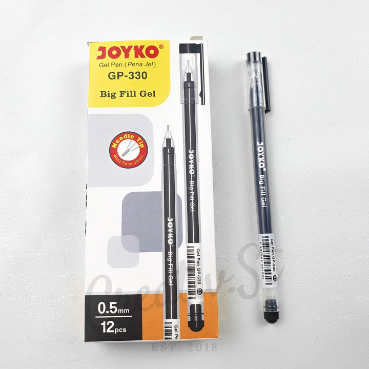 Joyko Gel Pen GP-330 Big Fill Gel Pulpen Pena Tinta 0.5 mm | Lazada ...