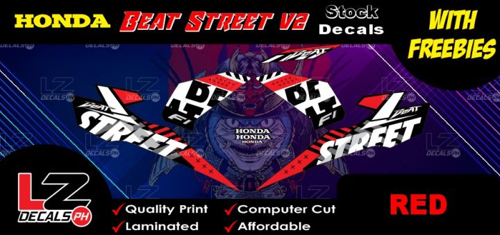 Honda Beat Street V2 Stock Decals / Stickers with Freebies | Lazada PH