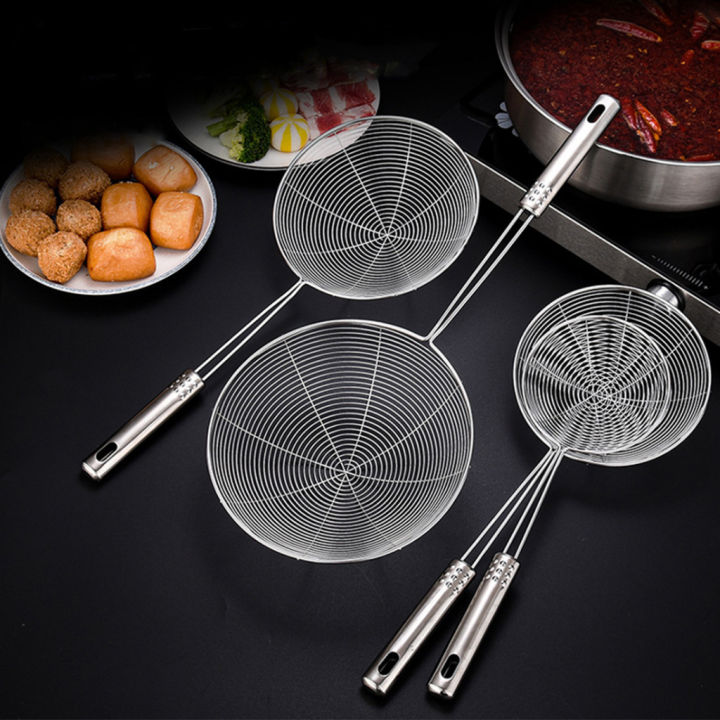 Durable Stainless Steel Colander – Mesh Strainer Basket with Handle for ...