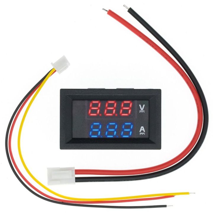BUTZF Blue + Red DC 100V 10A Battery Testers Dual Display Dual Digital ...