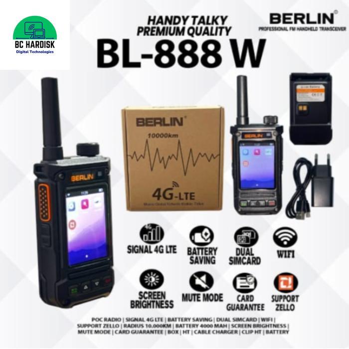 HT Wifi 4G BERLIN BL-888 W Sim Card Mobile Network Walkie Talkie ...