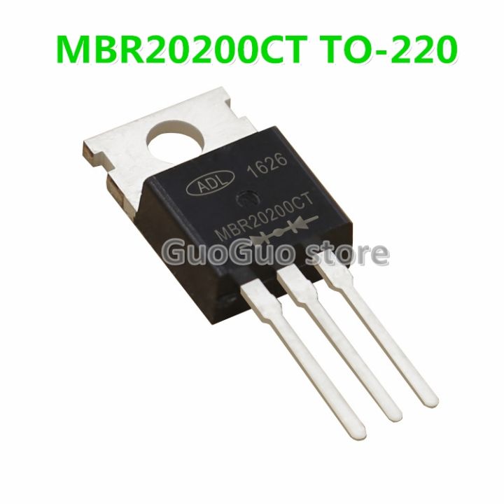 10ชิ้น MBR20200CT ถึง-220 20A TO220 MBR20200/200V Schottky Diode ใหม่ ...