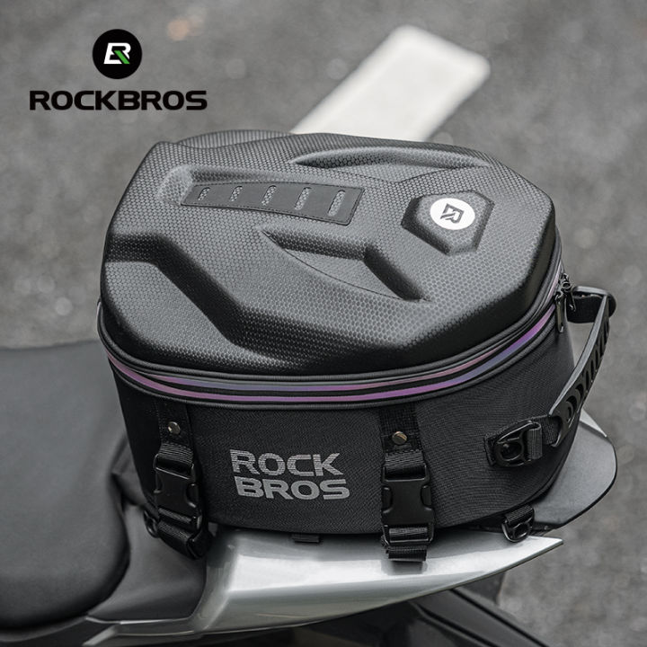 ROCKBROS Motorcycle Hard Shell Rear Seat Bag 12.5L Big Capacity ...