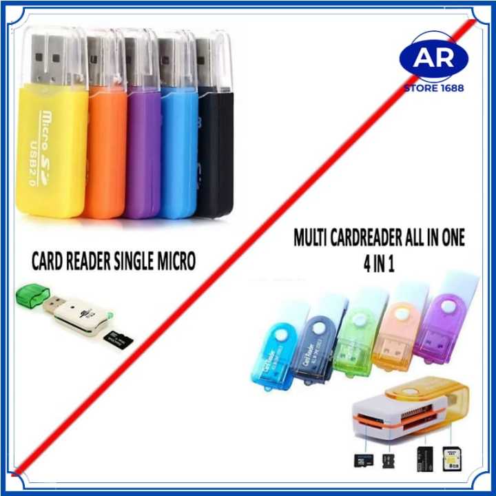 Card Reader 4 Slot / Cardreader All in One/card reader single (micro sd ...