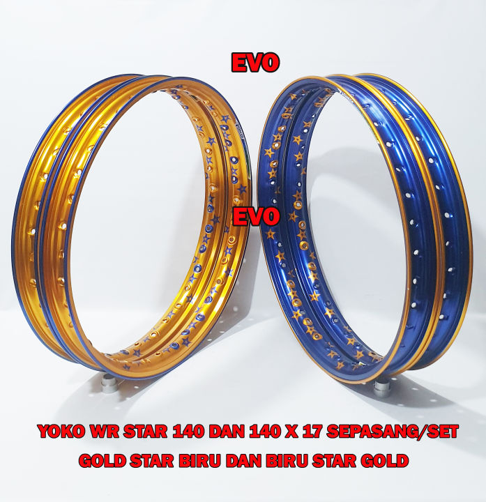 VELG RIM MADE IN THAILAND SEPASANG DEPAN BELAKANG MOTIF STAR | Lazada ...