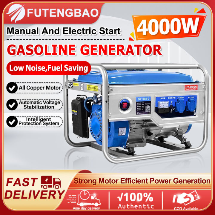Generator Four Stroke Gasoline Generator 4000W Engine Dual Protection ...