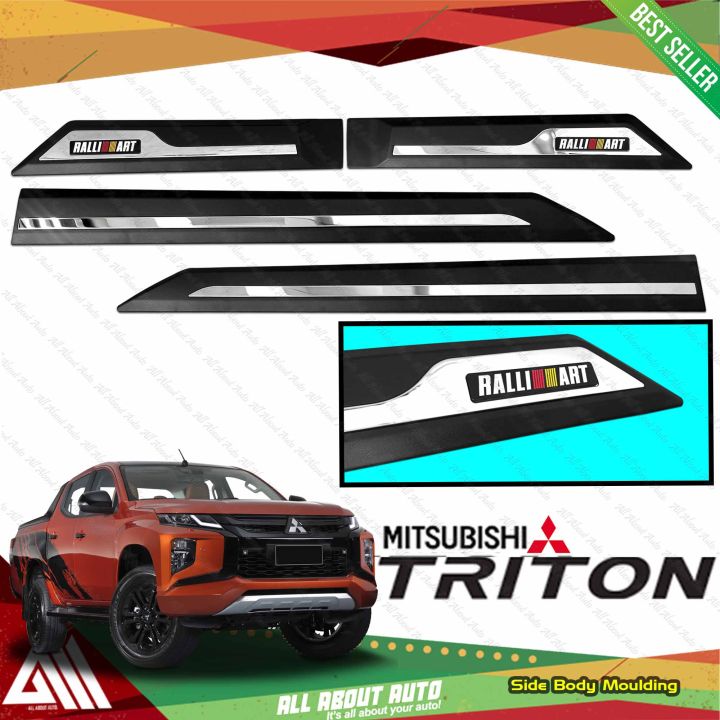 Mitsubishi Triton / Strada 2019-2023 Two Toned Side Body Moulding ...