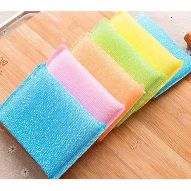 Spon tapas bantal/sponge/spon cuci piring dapur(isi 5) murah | Lazada ...