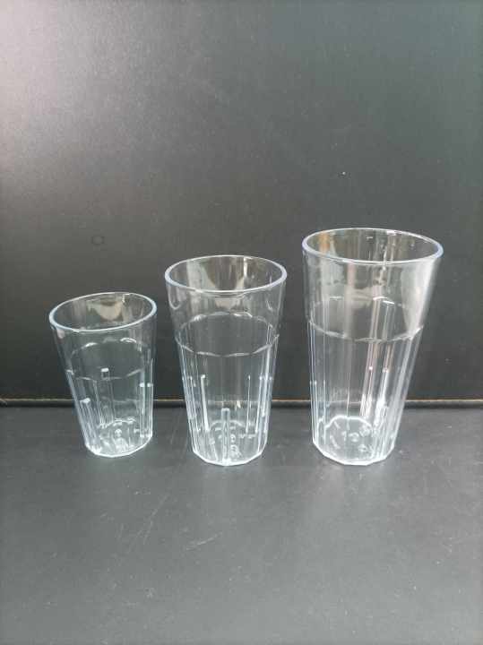 Clear Drinking Cup Baso High Quality transparent glass Plastic Glass 6 ...