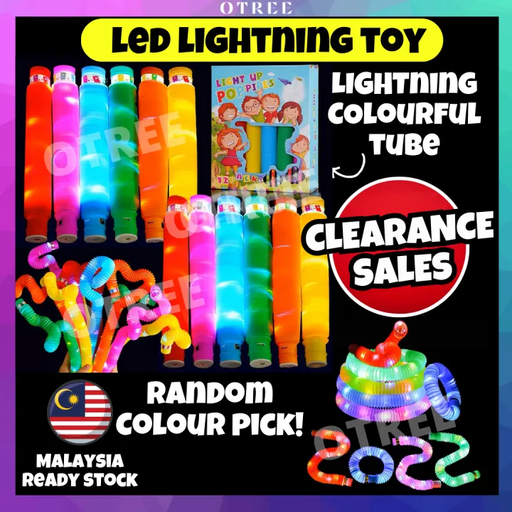 🌈Light Toys🌈Kids Lightning Colourful Tube Stick Toys/Mainan Lampu Kanak ...