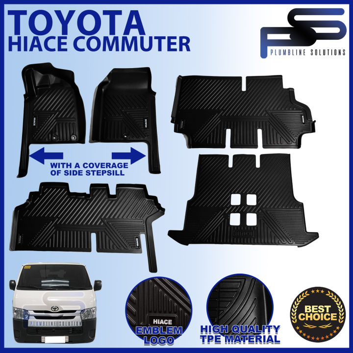 TPE Carbon Fiber Deep Dish Matting for Toyota Hiace Commuter / GL ...