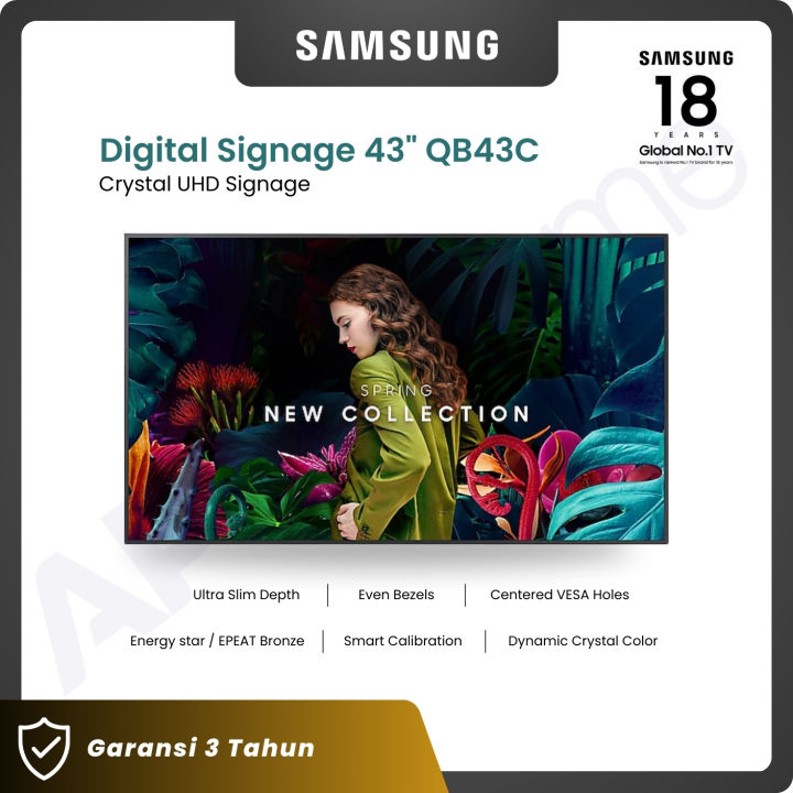 Samsung Digital Signage QB43C 43" UHD 4K HDR Commercial Monitor ...