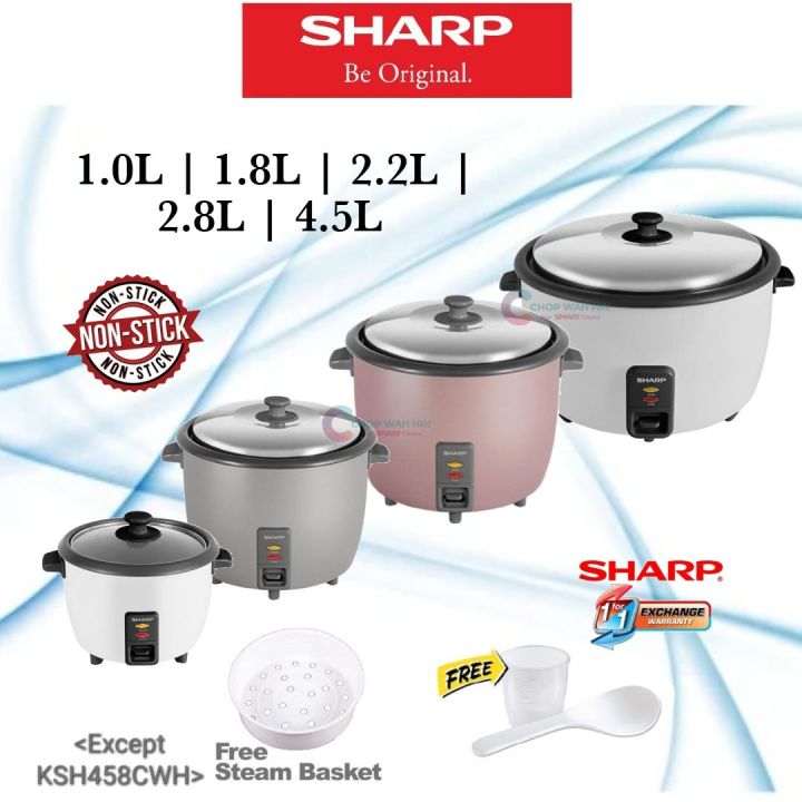 SHARP 1.0L / 1.8L / 2.2L / 2.8L / 4.5L RICE COOKER KSH108 / KSH188 ...