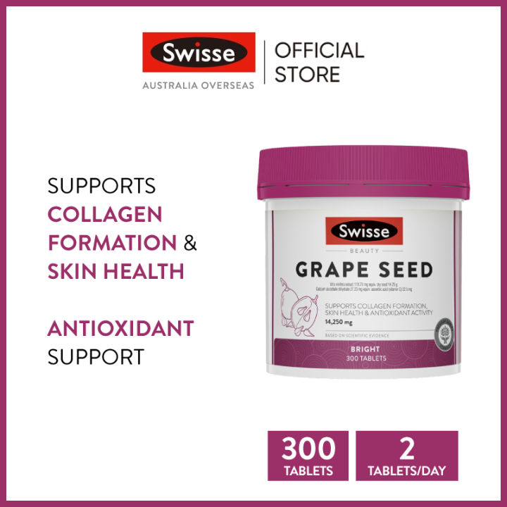 Swisse Beauty Grape Seed 300 Tablets (EXP:03 2027) | Lazada