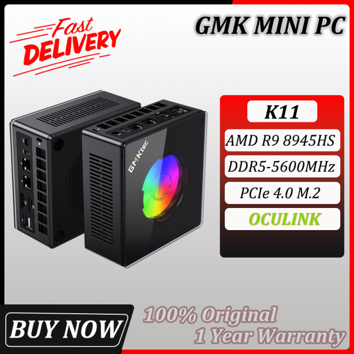 GMK K11 MINI PC AMD Ryzen 9 8945HS DDR5 5600MHz OCULINK Windows 11 Pro ...