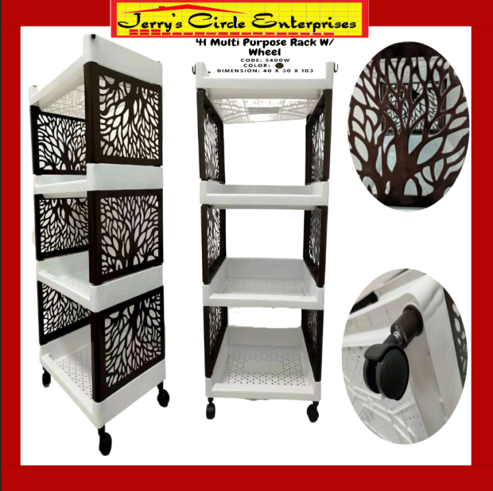 4L MULTI PURPOSE RACK W/WHEEL / ELEGANT DESIGN RACK / RACK WITH WHEEL ...