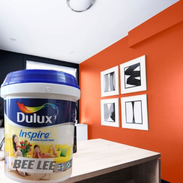 ((100% ORIGINAL))《DULUX Inspire Interior Smooth Sheen》 Paint Orange ...