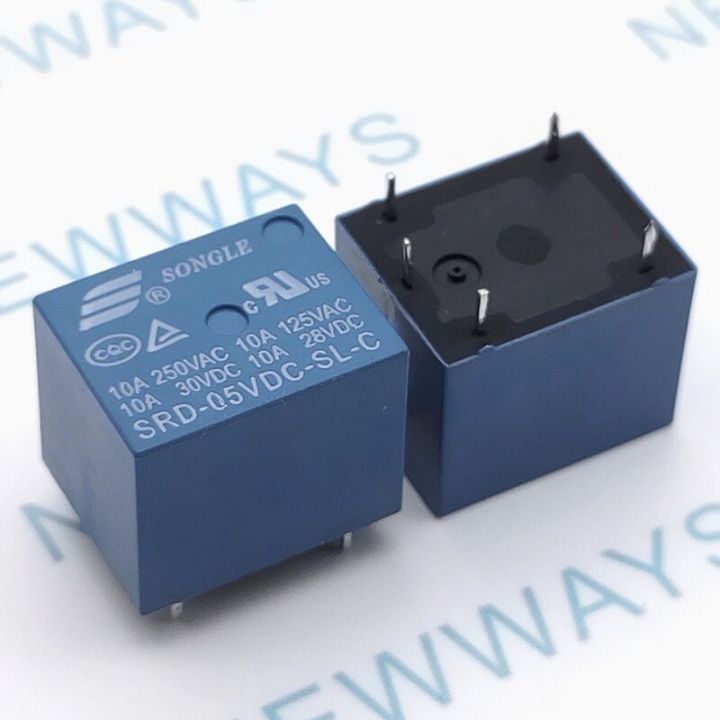 5ชิ้น/ล็อต Srd-05vdc-sl-c 5vdc 10a Power Relay Pcb ประเภท T73-5v 5ฟุต ...