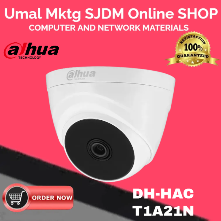 DAHUA DH-HAC-T1A21N HDCVI IR Eyeball lens Al Dahua Brand Dome Type Camera Model: CCTV Camera ...