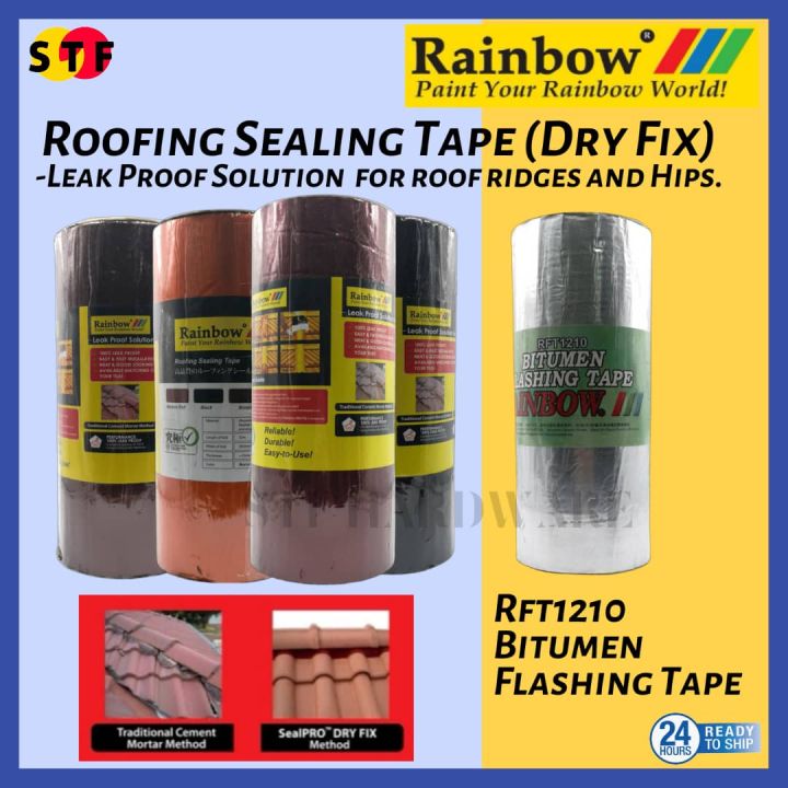 10mtr RAINBOW TAPE Dry Fix Roof Ridge Leak Proof Bitumen Poly Tape ...