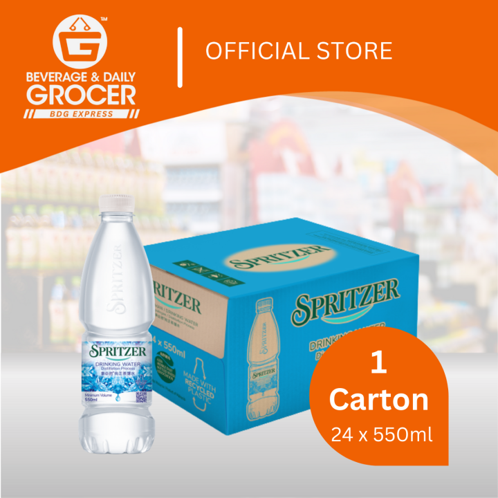 Spritzer Distilled Drinking ‎Water‎ (24 ‎x‎ 550‎ml) 1 Carton | Lazada