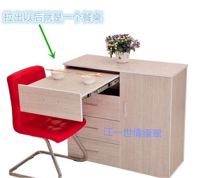 Cabinet transformation hidden table slide manual multi-section hidden ...