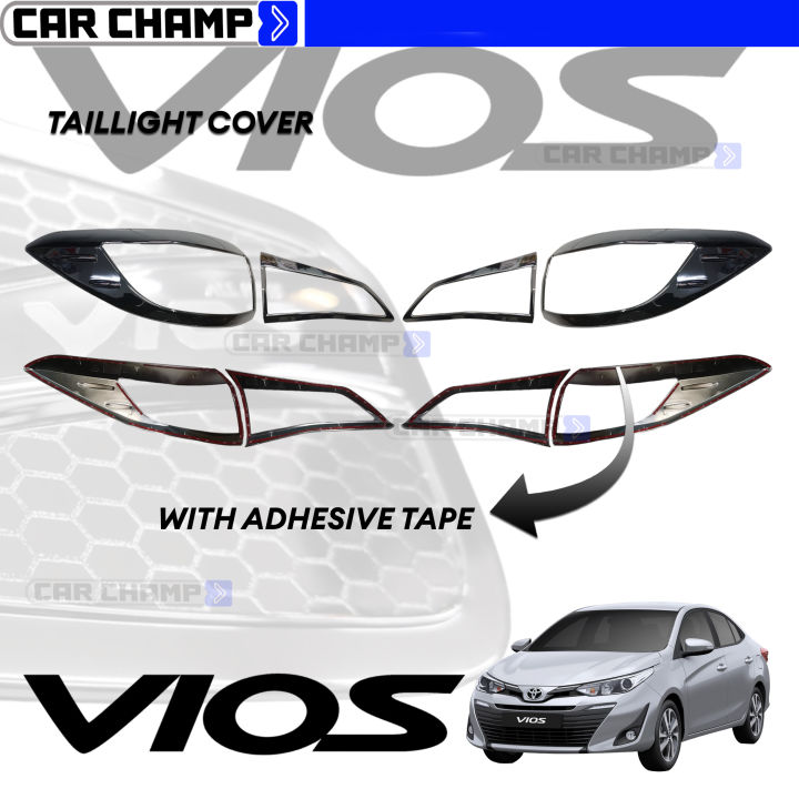 Toyota Vios Prime 2018 to 2024 Tail Light Cover CHROME Garnish 2019 ...